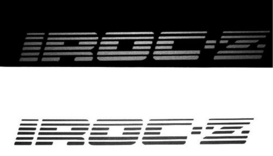 Camaro IROC-Z Door Logo, Silver, 1985-1990 | Camaro Depot