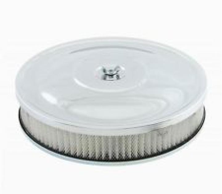 Chrome Plated Custom Style Air Cleaner, for 2 5/8'' or 3 1/16'' Carb Neck