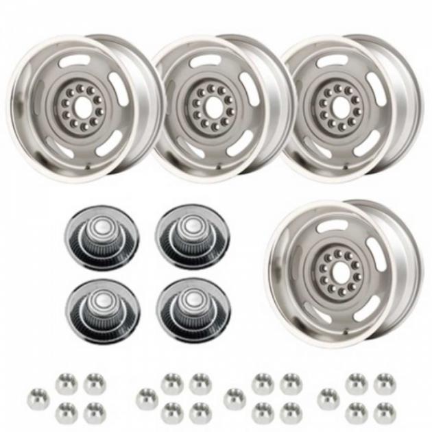 Corvette - Corvette Rally Wheel Kit, 1-Piece Cast Aluminum With Tall ...