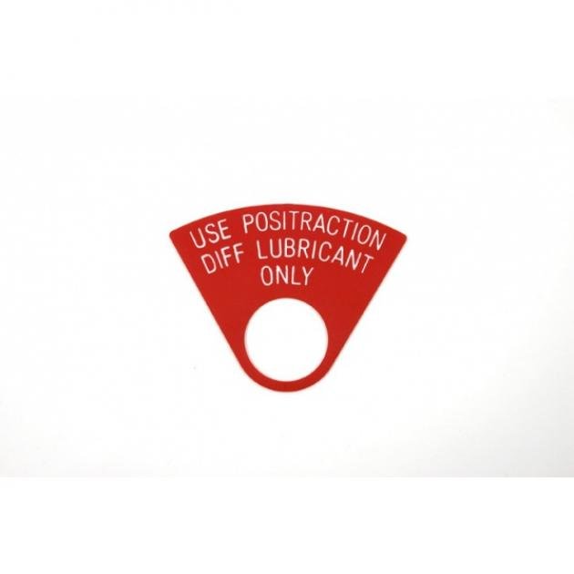 Camaro Positraction Differential Lubricant Tag, 1967 | Camaro Depot