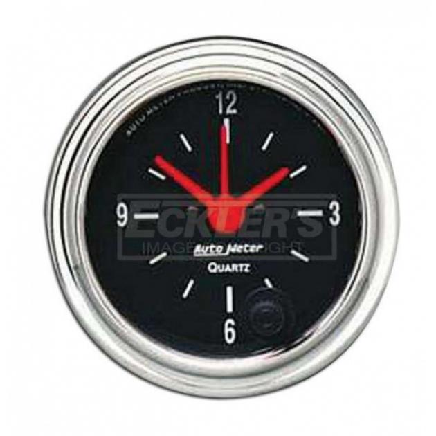 Firebird Clock, Chrome AutoMeter | Camaro Depot