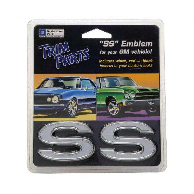 Trim Parts Universal "SS" Emblem with Three Colors of Inserts, Adhesive ...