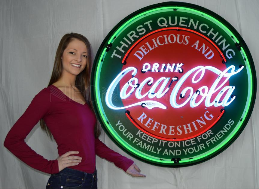 Neonetics Big Neon Signs in Steel Cans, Coca-Cola Evergreen 36 Inch ...