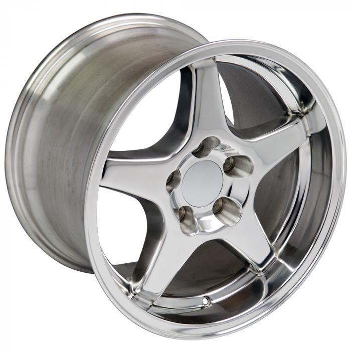 17" Fits Chevrolet - Corvette ZR1 Wheel - Polished 17x11 | Camaro Depot