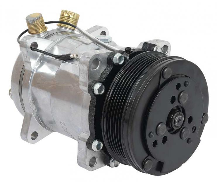 OER Sanden 508 Style A/C Compressor w/ 6-Rib Serpentine Clutch Pulley ...