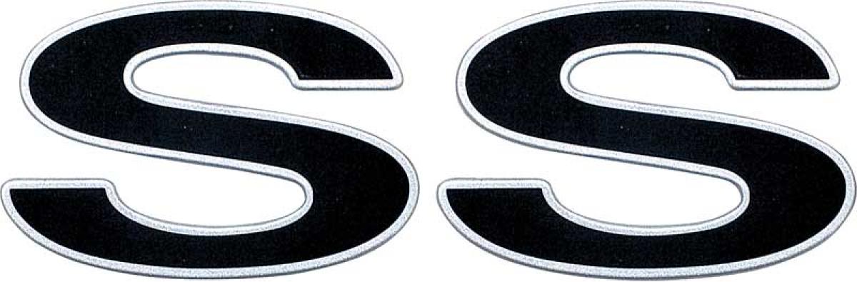 1996-2002 Camaro, "SS" Front Fender, Rear Panel Emblem, Black Letters ...